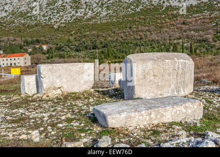 Stecak, monumental medieval tombstones. UNESCO World Heritage site ...