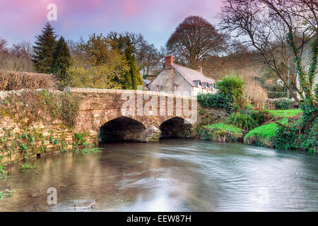 Bridge over the River Lerryn at Couch's Mill near Lostwithiel Cornwall ...
