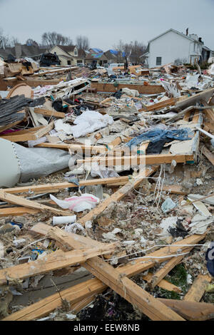 Rubble of town destroyed by tornado Stock Photo - Alamy
