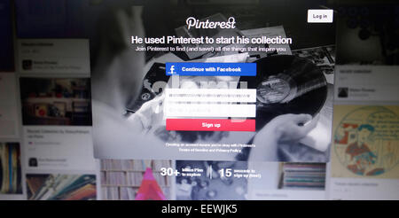 Pinterest home page Stock Photo - Alamy