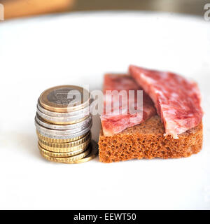 Macro shot of Euro coins with shallow depth of field Stock Photo - Alamy