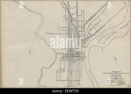 The 1911 map of the Philadelphia streetcar system shows the city's ...