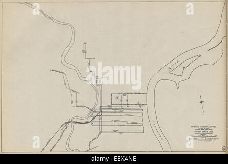 The 1911 map of the Philadelphia streetcar system shows the city's ...