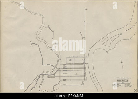 The 1911 Philadelphia streetcar map depicts the public transportation ...