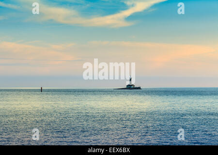Lighthouse in stormy sea, Porer Rt Kamenjak Istra Croatia. This image ...