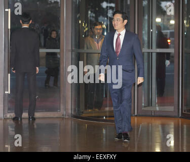 Lee Jay-yong, Jan 19, 2015 : Samsung heir Lee Jay-yong arrives at Hotel ...