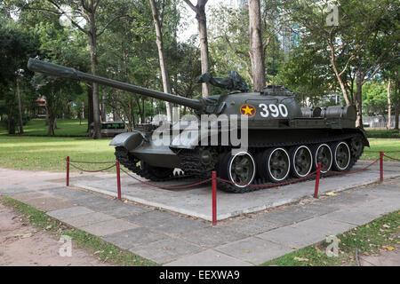 Tank at Reunification Palace (Independence Palace) in Ho Chi Minh City former Saigon in Vietnam ...
