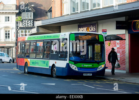 Stagecoach bus service, Rugby town centre, Warwickshire, UK Stock Photo ...