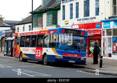 Stagecoach bus service, Rugby town centre, Warwickshire, UK Stock Photo ...