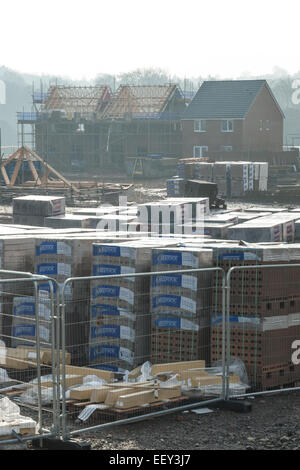 Construction underway on the Alcan site in Rogerstone, Newport Stock ...