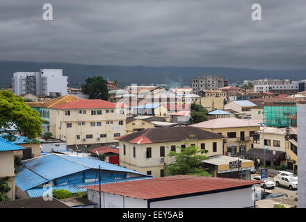 View over the rooftops of city of Malabo, Equatorial Guinea Stock Photo ...