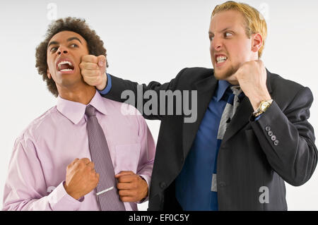 Punch in the face of young angry Caucasian man Stock Photo - Alamy