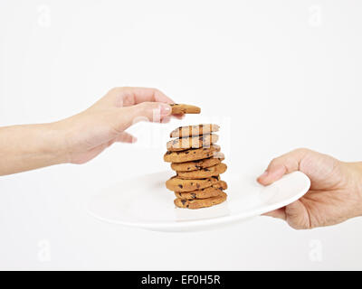 Close up of hand pick a piece of Quesadilla, famous Mexican food, serve ...