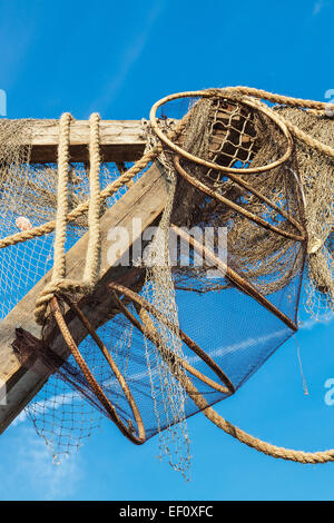 Fishing net detail Stock Photo - Alamy