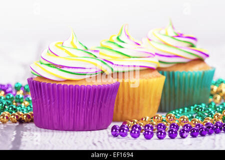 Mardi Gras cupcakes Stock Photo - Alamy