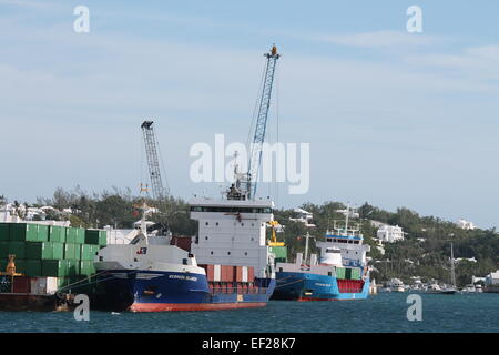 Container Ship, Hamilton, Bermuda Stock Photo - Alamy