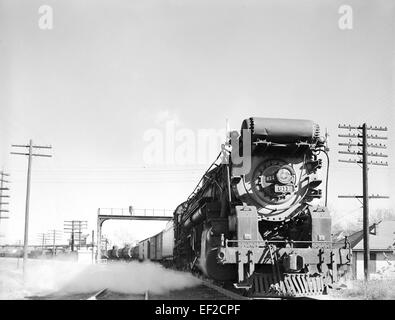 Locomotive 611, part of the Texas & Pacific Railway Company, is shown ...