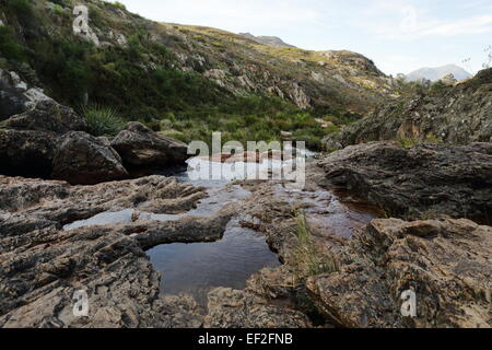 Rock pools at the Tulbagh waterfall Stock Photo - Alamy