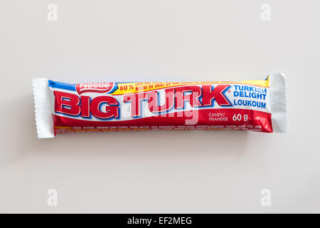 Big Turk, a chocolate bar manufactured by Nestlé Canada, consists of ...