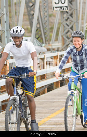 Group of cyclists having fun outdoors Stock Photo - Alamy