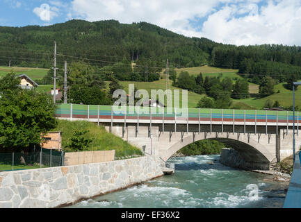 The railway bridge over the Sill River in Pfons, Austria, is a key ...