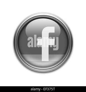 Facebook logo symbol icon emblem flag Stock Photo - Alamy
