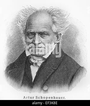 Portrait of Arthur Schopenhauer - a German philosopher. Illustration of ...