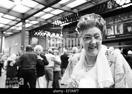 Pensioners Tea Dance at Spitalfields Market, London, England, UK Stock ...