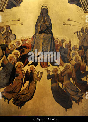 Lippo Memmi (1291-1356). Italian painter from Siena. The Assumption of ...