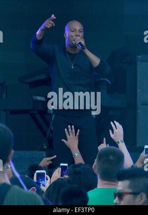 Rapper Common performs on stage at Jimmy Kimmel Live! in Hollywood ...