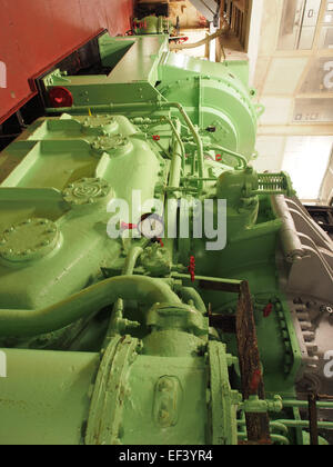 This image shows the machine room of the SS Rotterdam, a former ocean ...