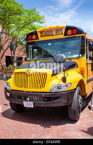 Yellow American School bus, Boston, Massachusetts, United States of ...
