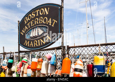 Boston Waterboat Marina sign, Boston, Massachusetts, USA Stock Photo ...
