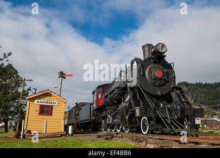 Steam train, Oregon Coast Scenic Railroad, Garibaldi, Oregon Stock ...