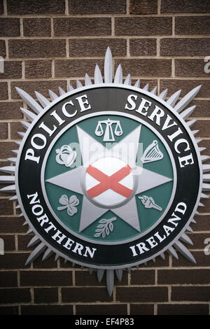 UNITED KINGDOM, The PSNI badge on the hat of a Police Officer (from ...