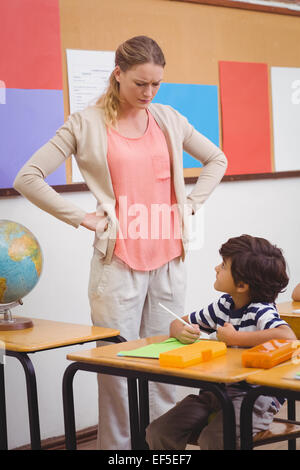 teacher looking exasperated with pupil Stock Photo - Alamy