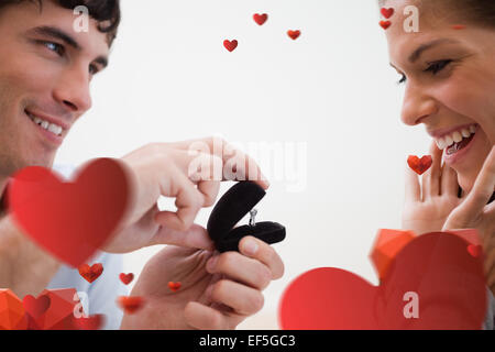 Composite image of man making a proposal of marriage Stock Photo - Alamy