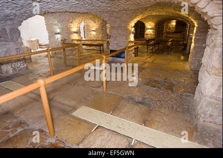 The lithostrotos pavement on the Via Dolorosa in the old city in ...