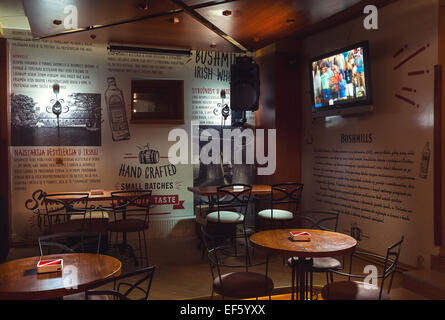Cacak, Serbia - January 23, 2015: Velvet Cafe and Club interior, modern ...