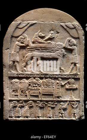 Funerary stela of Ankh-Hapy, aramaic inscription, Limestone, Memphis ...