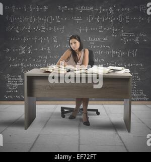 Vintage math teacher Stock Photo - Alamy