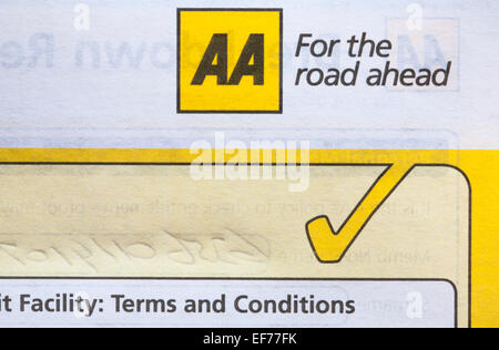 AA for the road ahead - details on AA Breakdown Report Stock Photo - Alamy