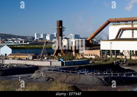 Steel Works, Rover Way, Cardiff, South Wales, UK Stock Photo - Alamy
