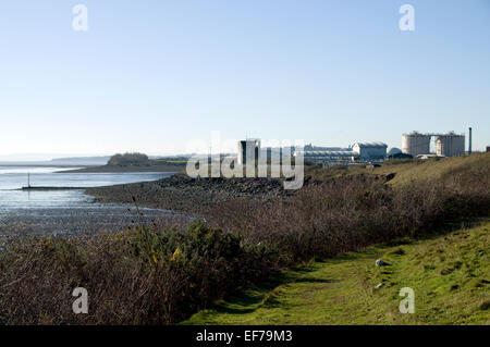 Water treatment works, Rover Way, Cardiff, South Wales, UK Stock Photo ...