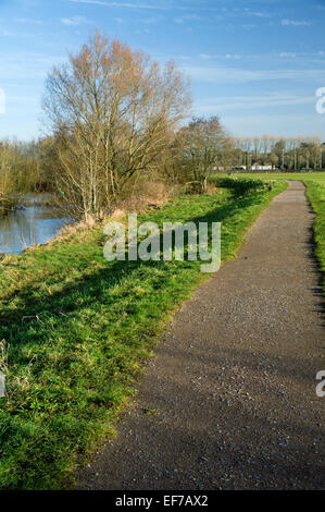 River Rhymney from the Rhymney Trail, Rumney, Cardiff, South Wales, UK ...
