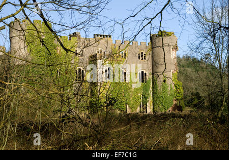 Ruperra Castle, a derelict Castle, near Caerphilly, south Wales ...