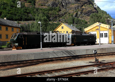 The Flam Railway, from Myrdal station on the Bergen Railway to Flam station in Aurlandfjord ...