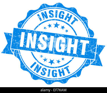 insight blue grunge round vintage rubber stamp Stock Photo - Alamy