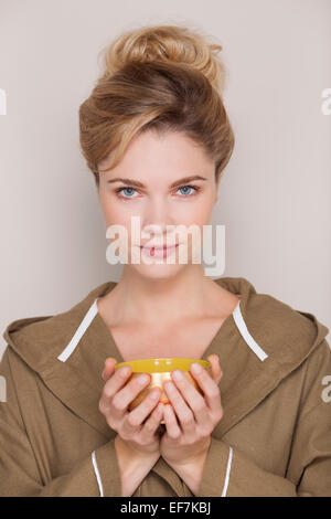 Close up of beautiful green tea crop garden rows scene, design concept ...