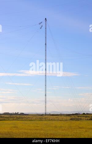 Radio Masts at Anthorn Radio Station, Anthorn, Cumbria, England, UK ...